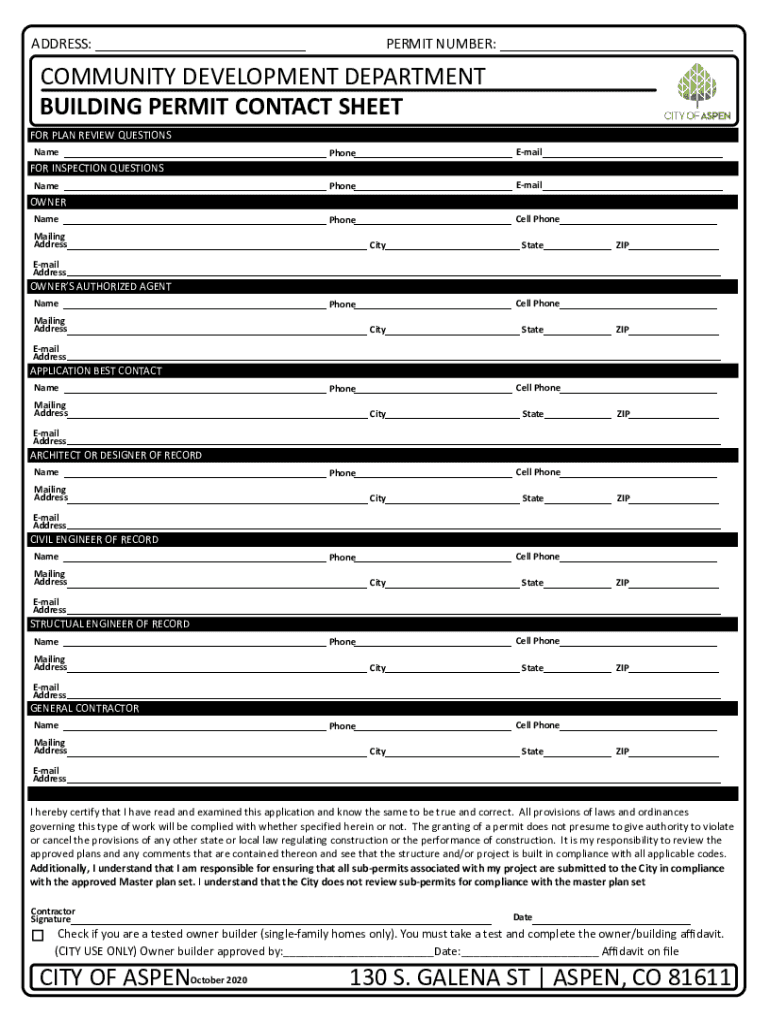 Fillable Online COMMUNITY DEVELOPMENT DEPARTMENT BUILDING PERMIT ...