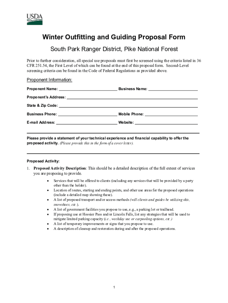 Fillable Online www.fs.usda.govdetailpsiccSouth Park Ranger District ...