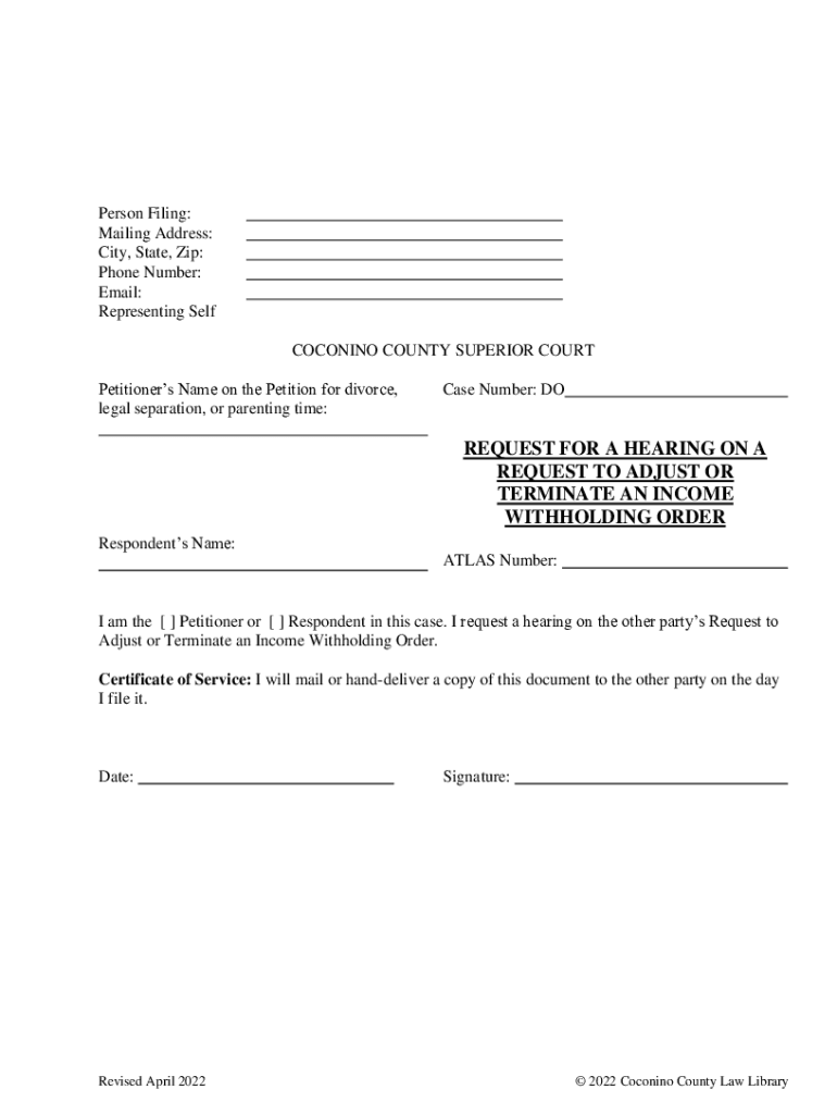 Fillable Online coconino az coconino.az.govDocumentCenterViewCHANGING ...