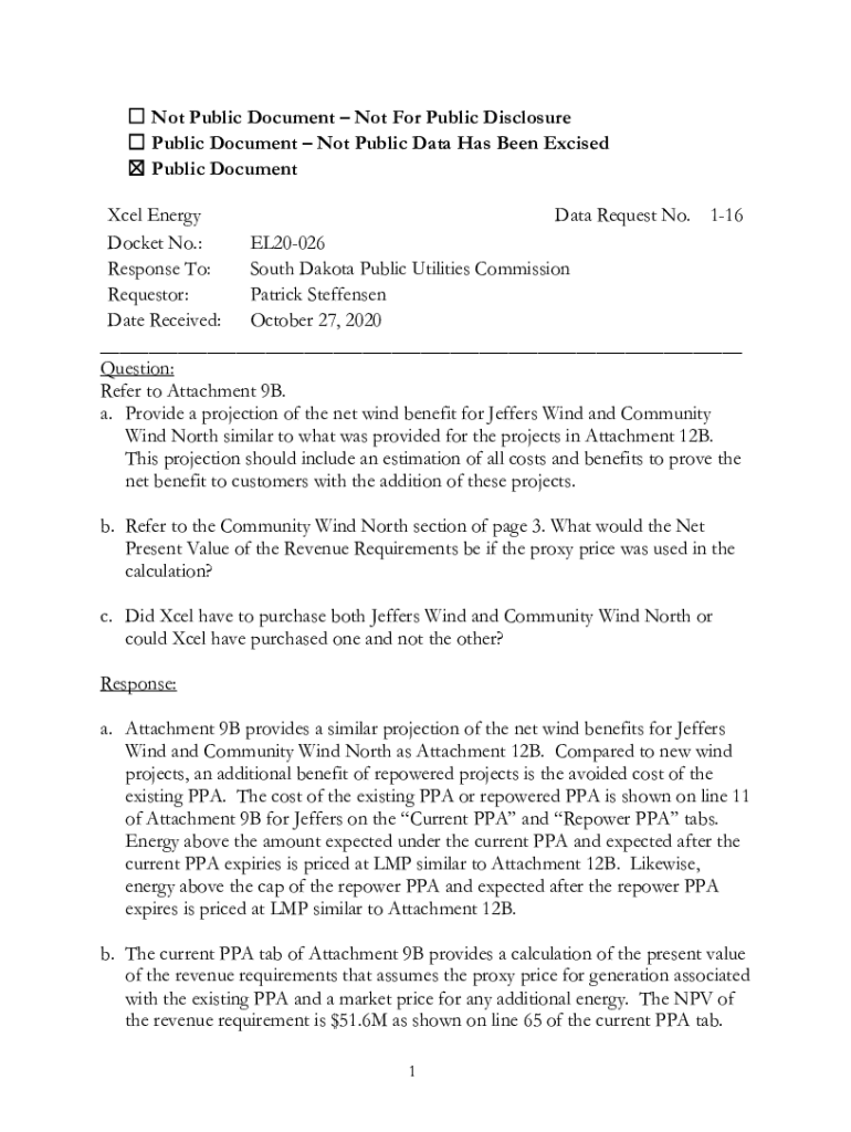 Fillable Online puc sd puc.sd.gov commission docketsNot Public Document Not For Public ...