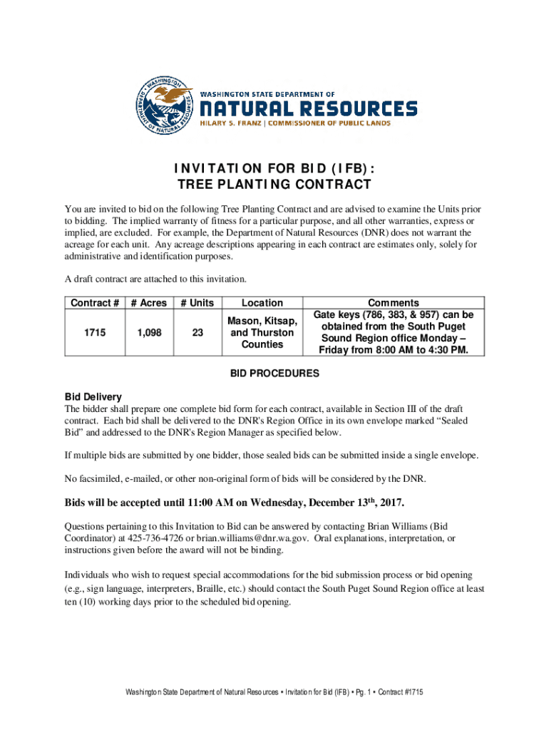 Fillable Online file.dnr.wa.govpublicationslmsilvcontractINVITATION TO ...
