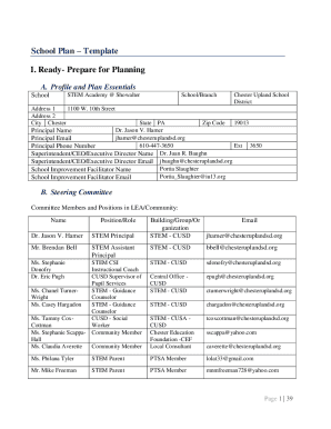 Fillable Online Fillable Online School Plan Template Fax Email Print ...