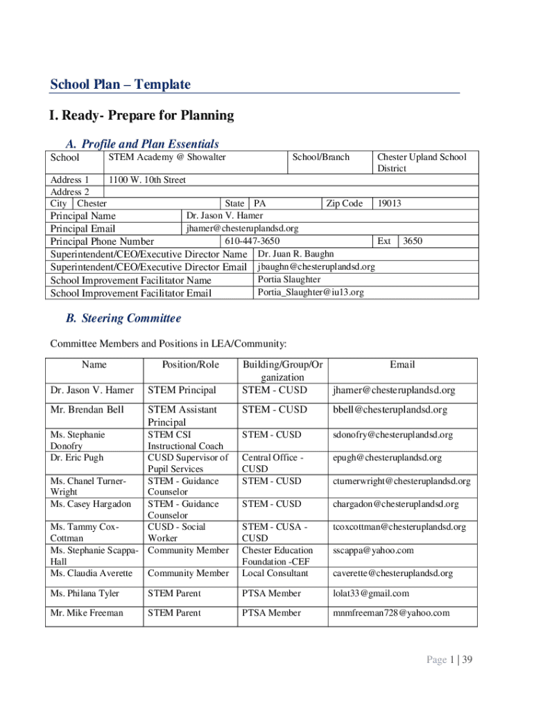 Fillable Online Fillable Online School Plan Template Fax Email Print ...