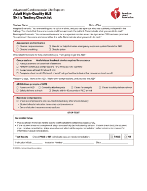 Fillable Online cpr.heart.org-mediaACLS Adult High-Quality BLS Skills ...