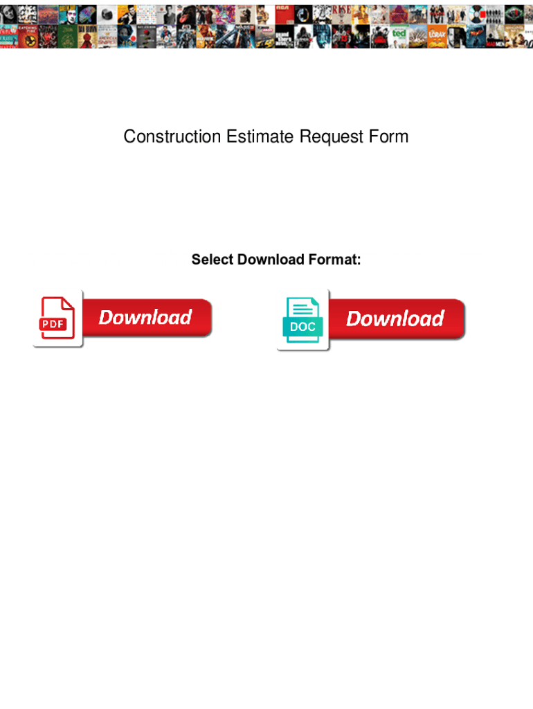 Fillable Online Construction Estimate Request Form. Construction Estimate Request Form newport ...