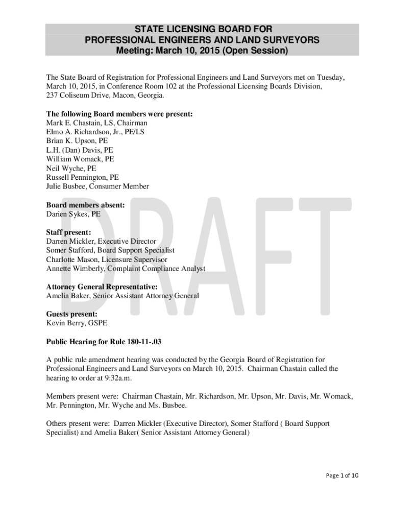 Fillable Online sos ga STATE LICENSING BOARD FOR PROFESSIONAL ENGINEERS ... Fax Email Print ...