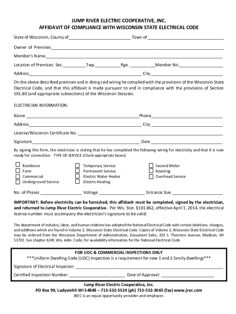 Fillable Online www.jrec.comsitesjrecJUMP RIVER ELECTRIC COOPERATIVE ...