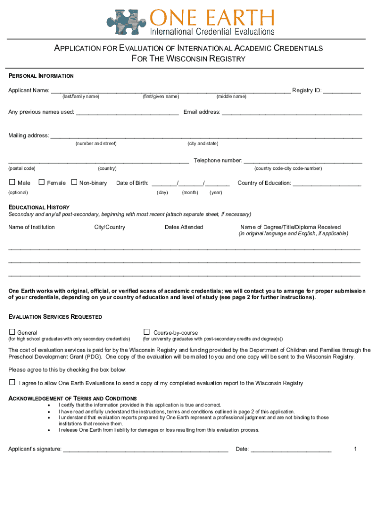 Fillable Online Tips for Completing Your WES Application - World ...