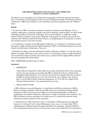 Fillable Online MTQIP QUALITY COLLABORATIVE REMOTE ACCESS AGREEMENT Fax ...