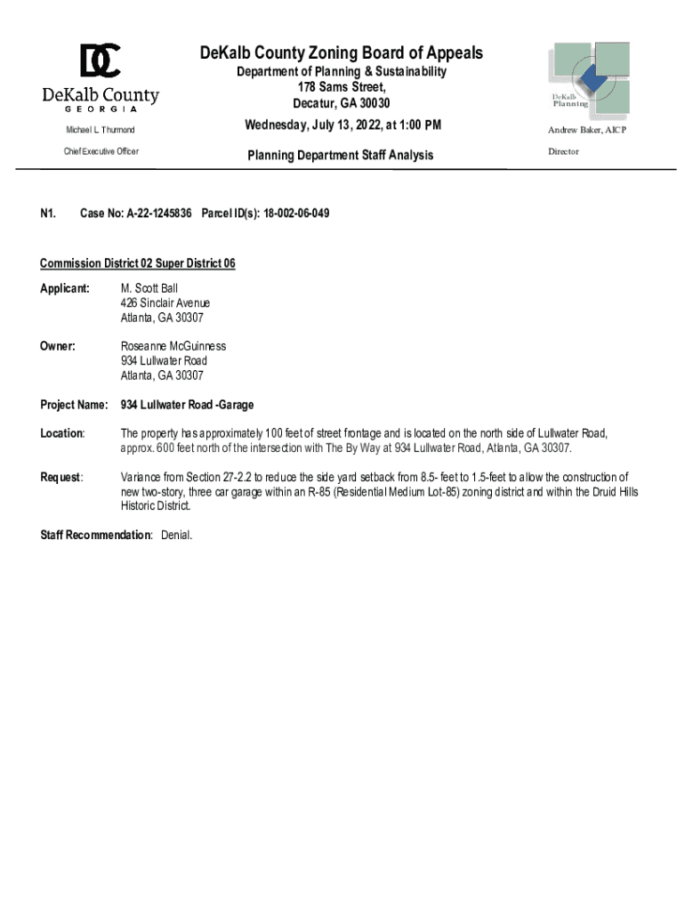 Fillable Online www.dekalbcountyga.govsitesdefaultDepartment of ...