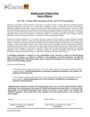 Fillable Online choosefortpierce.comWindow-Door-Buck-Affid-1122Window ...