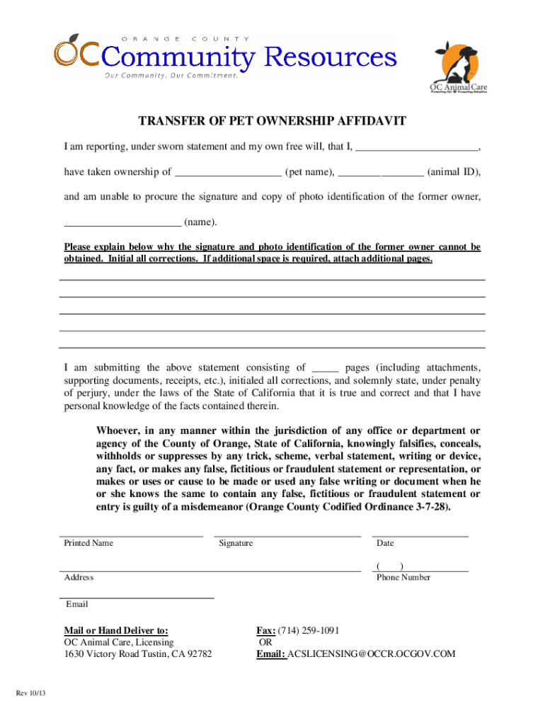 Fillable Online 3 Ways to Transfer Pet Ownership - wikiHowPet Transfer ...