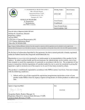 Fillable Online US EPA, Pesticide Product Label, WOCOSEN TEP,08/12/2019 ...