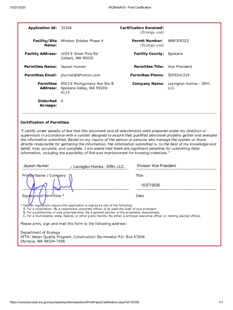Fillable Online apps.ecology.wa.govparisDownloadDocumentApplication Id ...