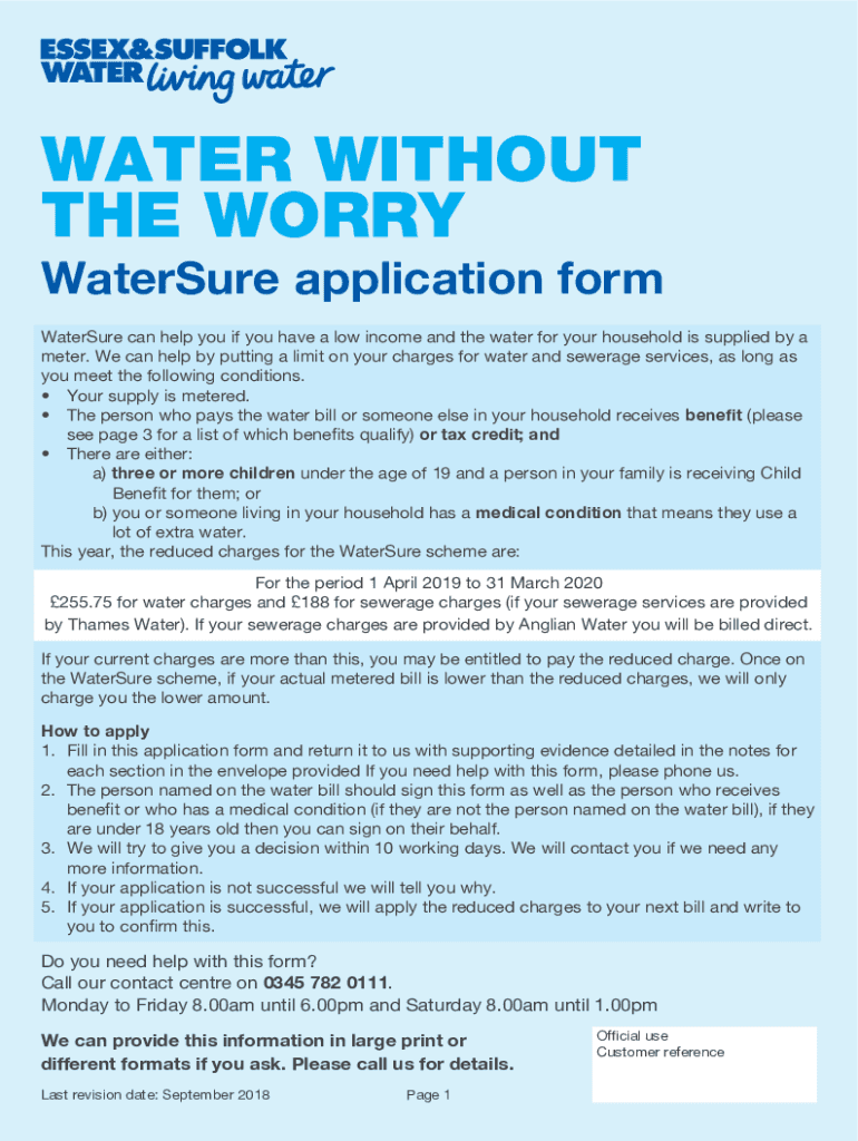 Fillable Online www.nwl.co.ukglobalassetscustomer-pdfsWatersure ...