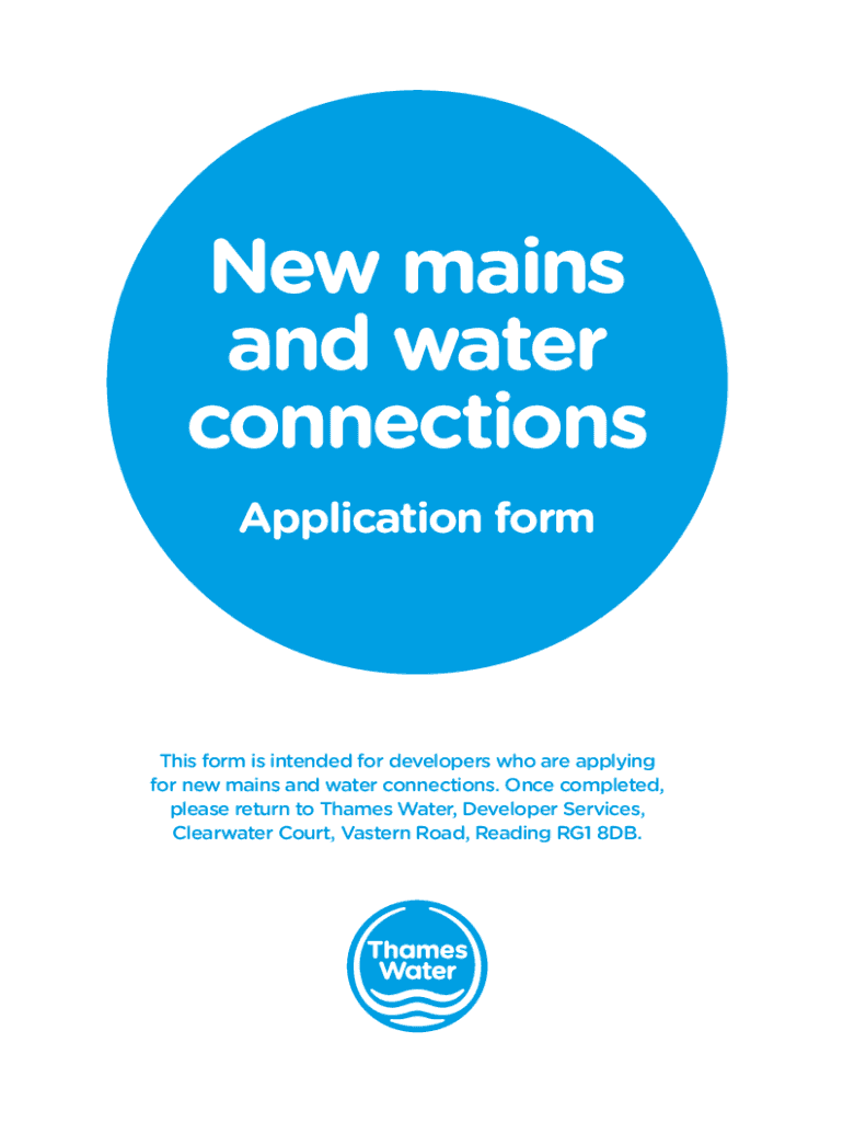 Fillable Online www.thameswater.co.ukmedia-libraryhomeNew Mains and ...