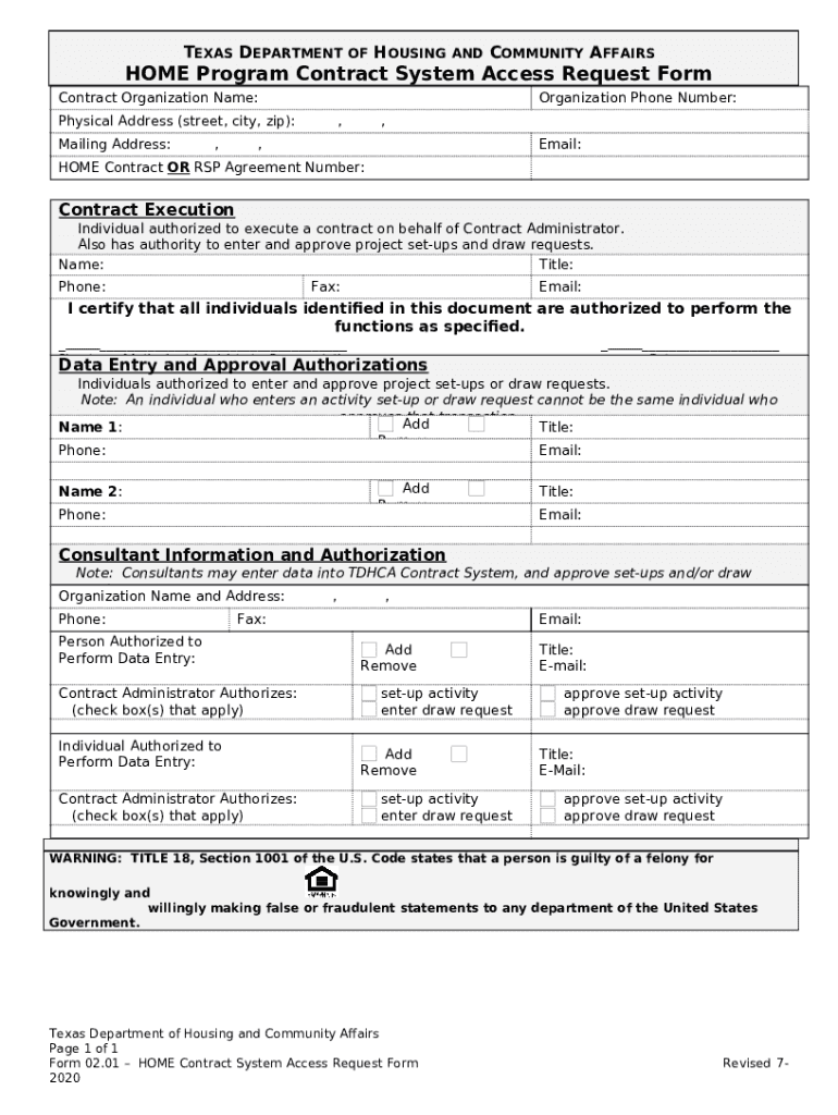 www.tdhca.state.tx.uspdfcovid19HOME Program Contract System Access ...