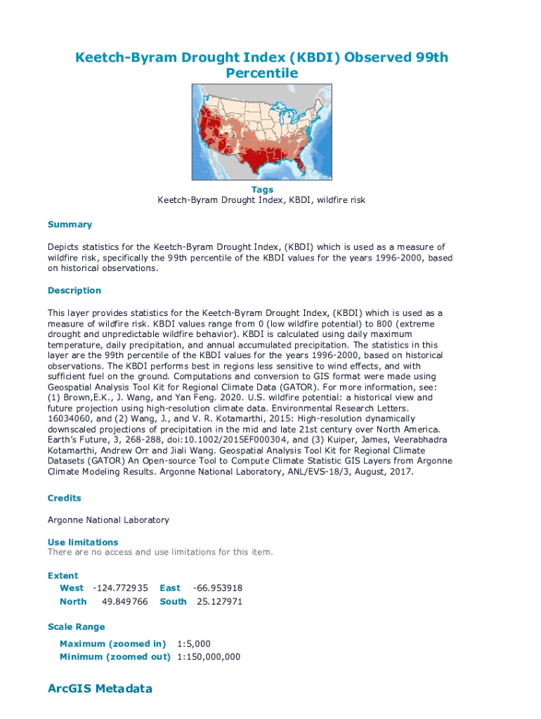 Fillable Online ezmt anl Keetch-Byram Drought Index (KBDI)U.S. Forest Service Fax Email Print ...