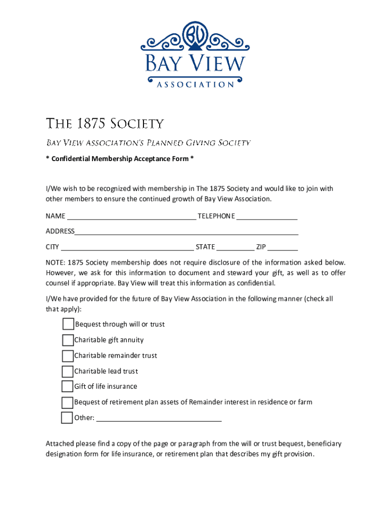 Fillable Online Membership Acceptance Letter - Step by StepMembership ...