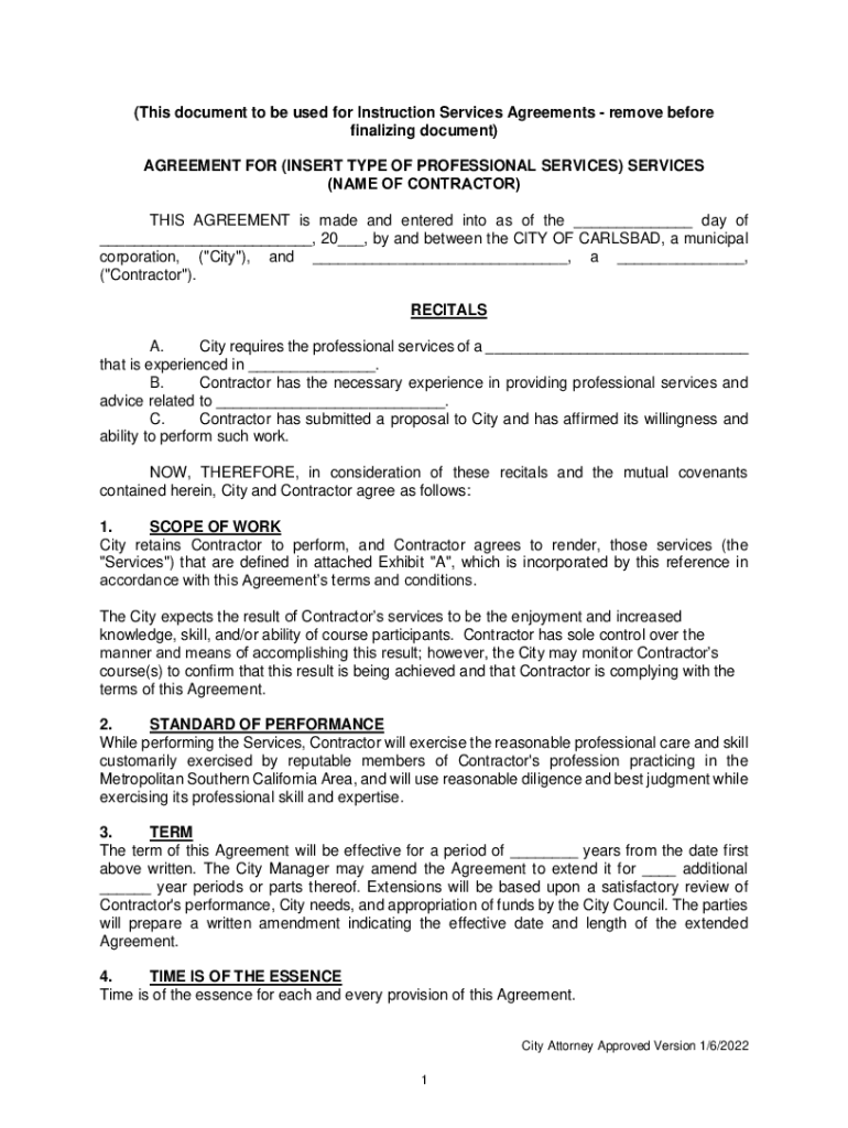 Fillable Online Important Clauses to Review before Signing A Service ...