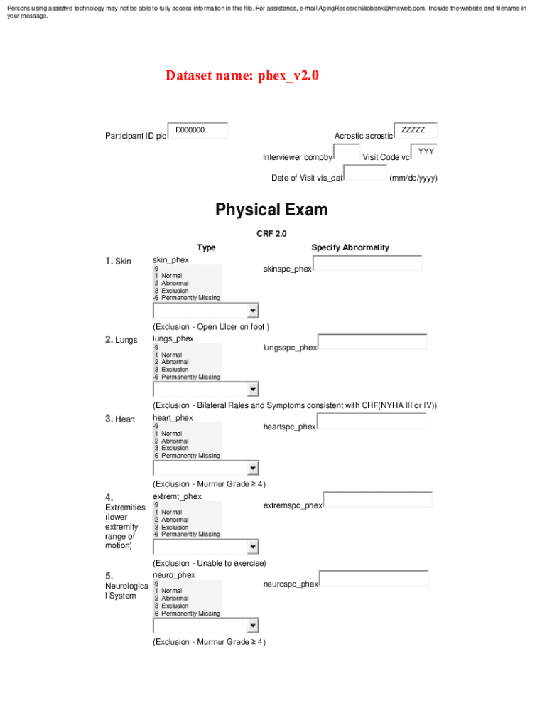 Fillable Online Physical Exam Fax Email Print - pdfFiller