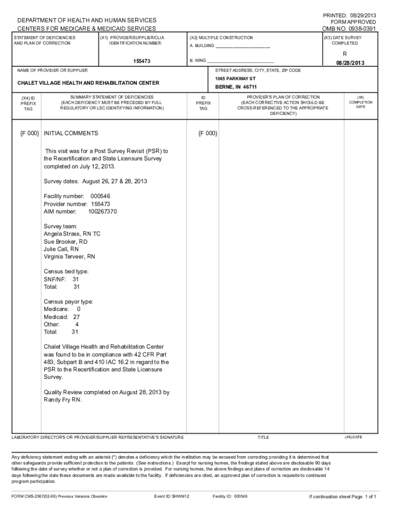 Fillable Online Inspection Report 3 Texoma Medical Center and TMC ...