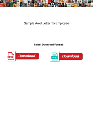 Fillable Online Sample Awol Letter To Employee. Sample Awol Letter To ...