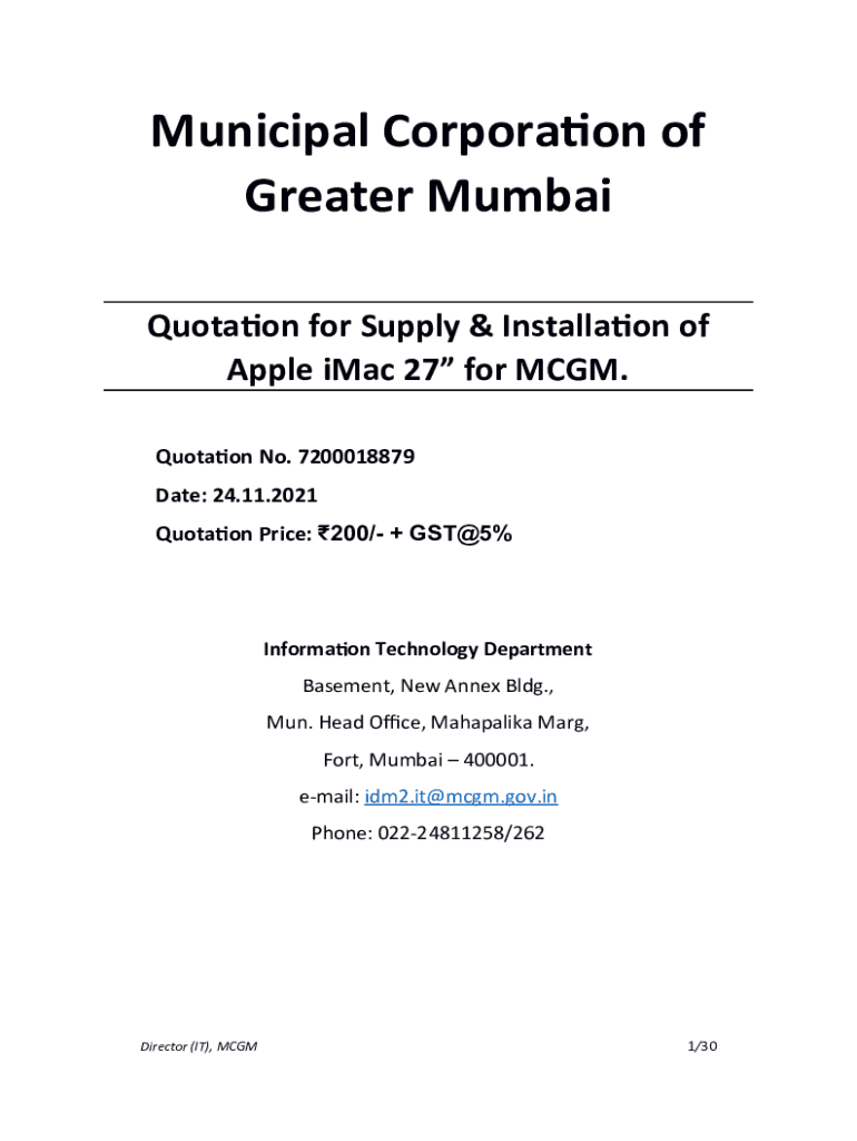 Fillable Online portal.mcgm.gov.in irj goETENDER NOTICE - portal.mcgm ...