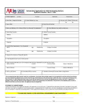 Fillable Online Scholarship Program for Graduating High School Seniors Application ... Fax Email ...