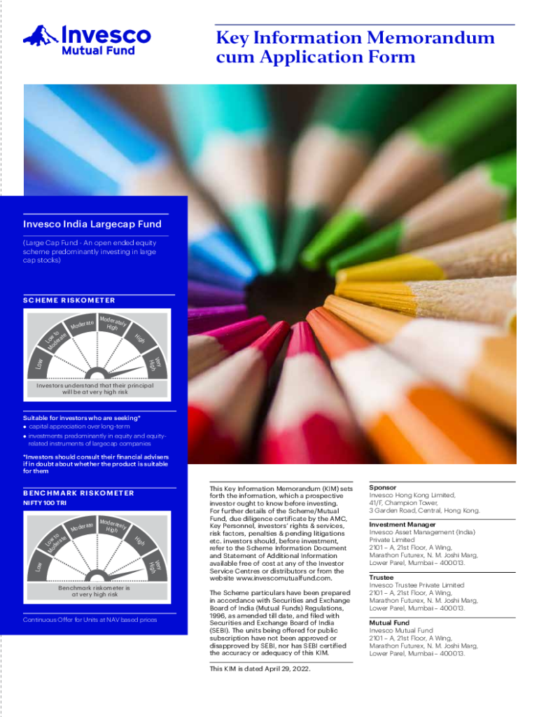 Fillable Online invescomutualfund.comdocsdefault-sourceKey Information Memorandum cum ...