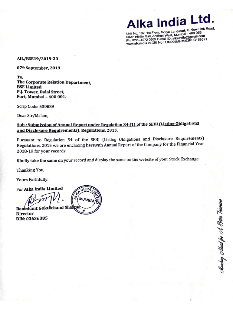 Fillable Online www.zaubacorp.comcompanyALKA-INDIA-LIMITEDALKA INDIA ...