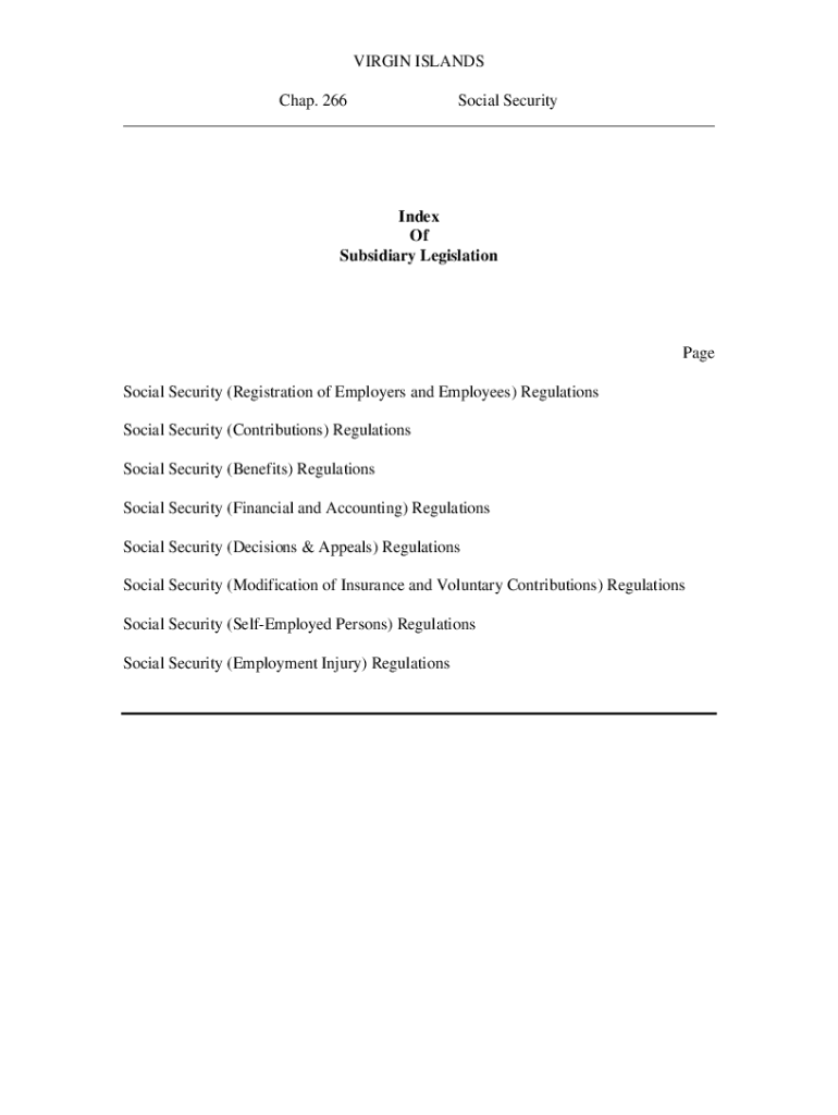 Fillable Online www.ssa.govpolicydocsSocial Security Virgin Islands ...