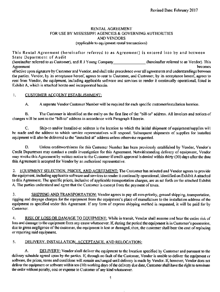 Fillable Online equipment as specified under this Agreement. If any ...