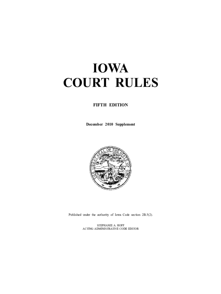 Fillable Online Iowa Legislature - Court RulesIowa Legislature - Court ...
