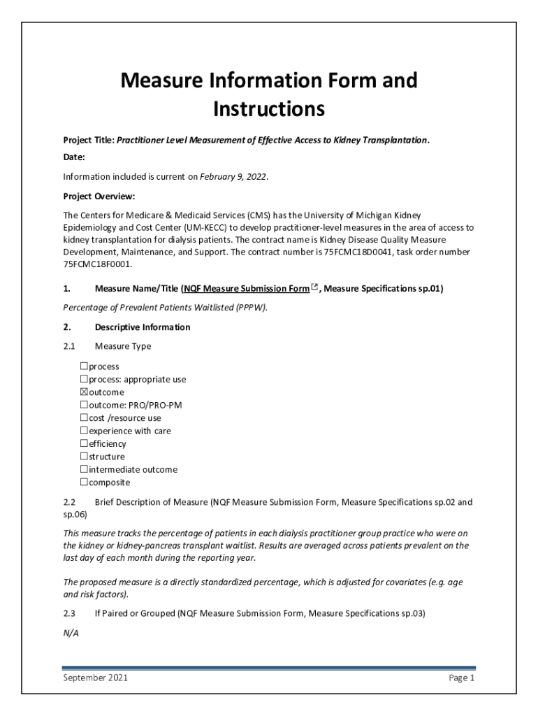 Fillable Online PPPW Measure Information Form and Instructions. PPPW ...