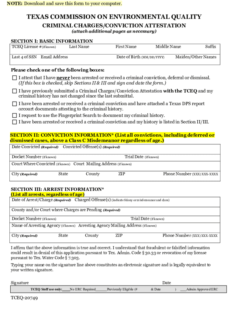 Fillable Online www.tceq.texas.gov downloads licensingConsequences of ...