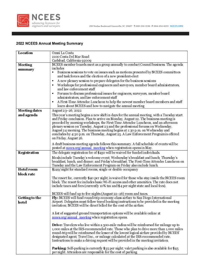 Fillable Online ncees.orgaboutThe National Council of Examiners for ...