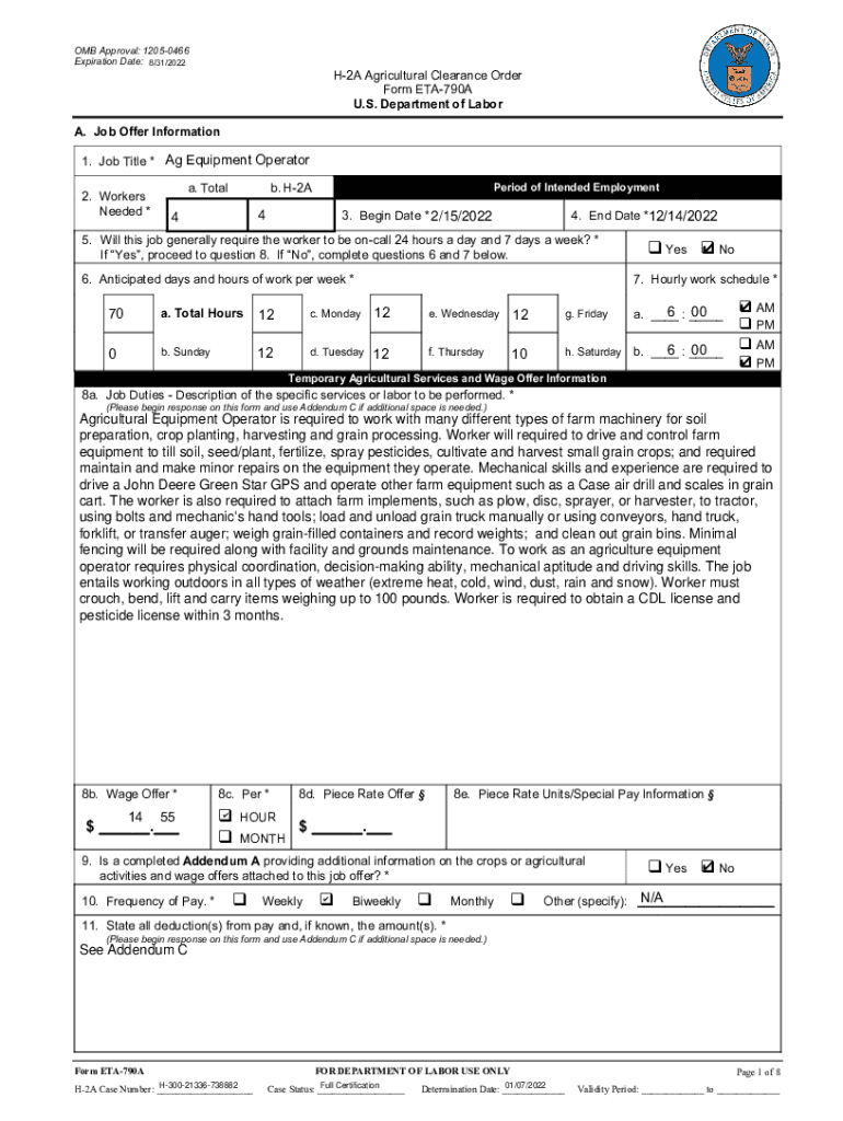 Fillable Online api.seasonaljobs.dol.gov job-order H-300-21336Form ETA ...