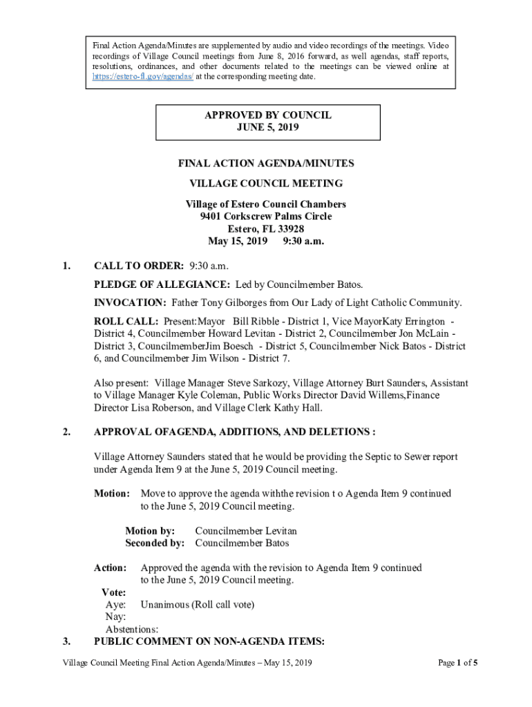 Fillable Online Village Clerg Fax Email Print - pdfFiller