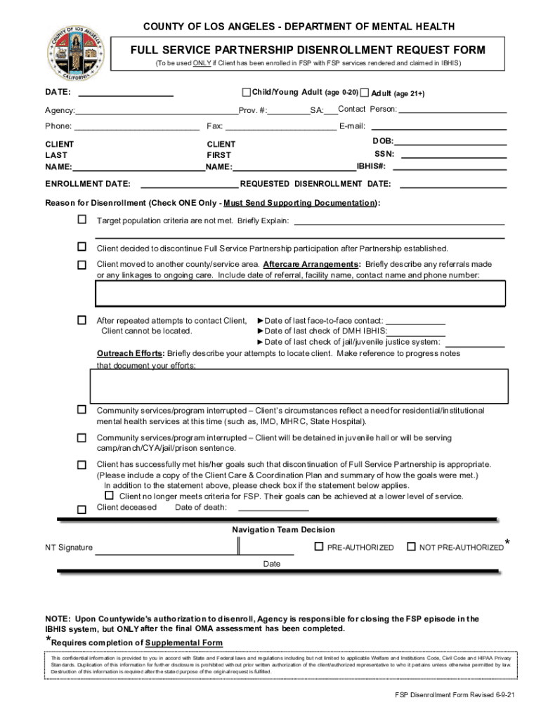 Fillable Online file lacounty Adult Full Service Partnership Program ...