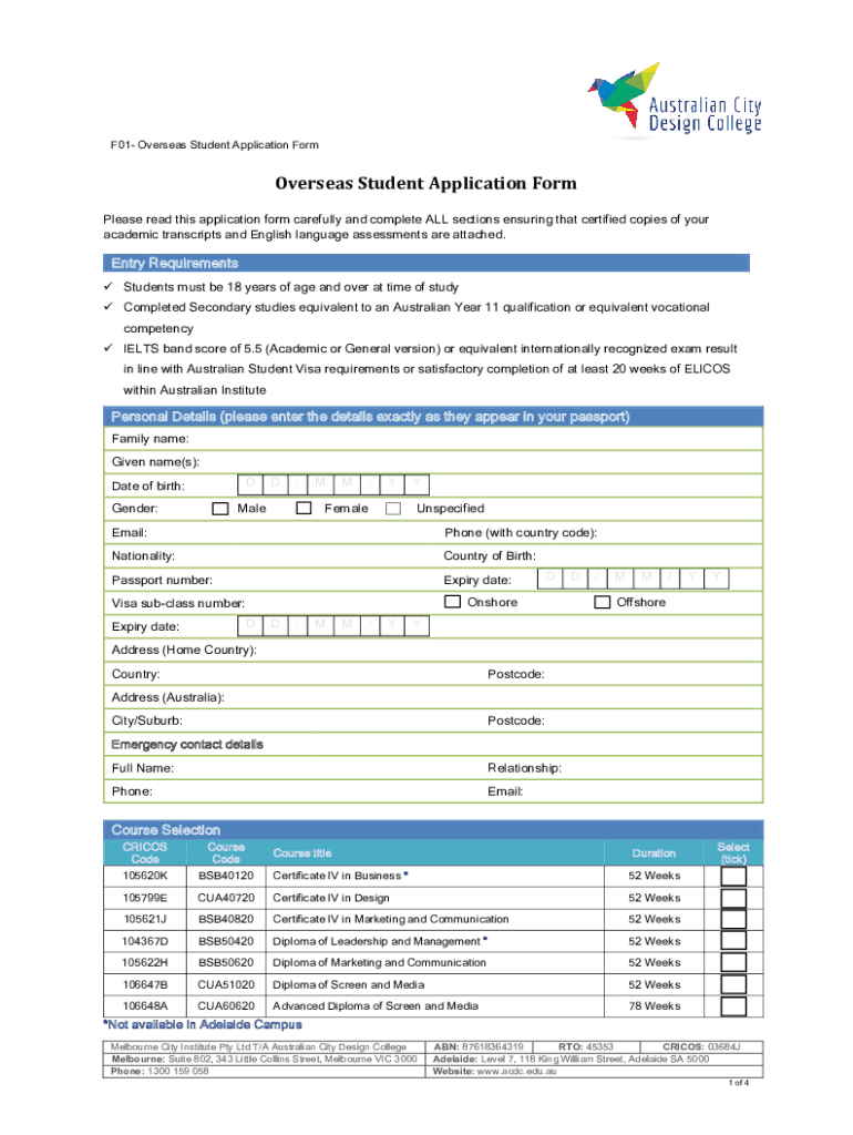 Fillable Online F1 Visa - US Student Visa Requirements and Application ProcessF1 Visa - US ...