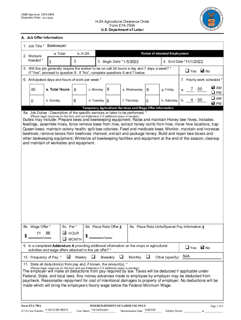 Fillable Online api.seasonaljobs.dol.gov job-order H-300-21295Form ETA ...