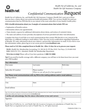 Fillable Online Confidential Communication Request. 34132-Request for ...