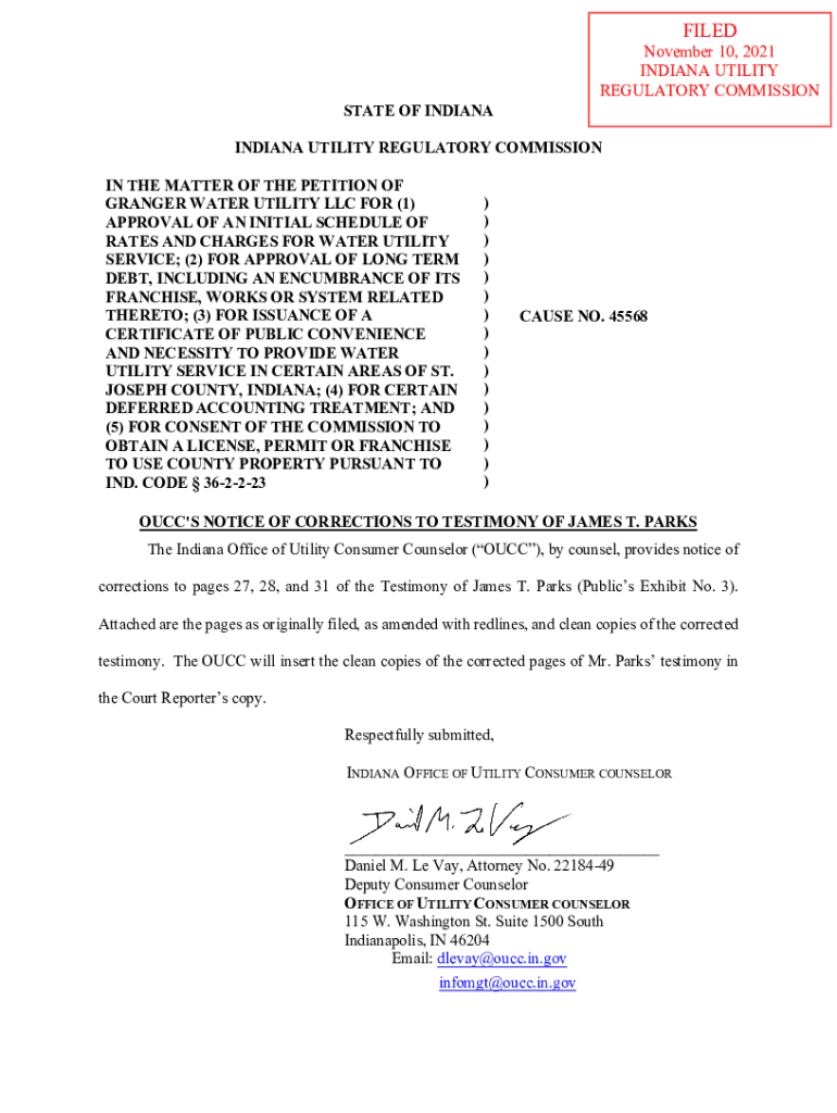 Fillable Online iurc.portal.in.goventitySTATE OF INDIANA INDIANA ...