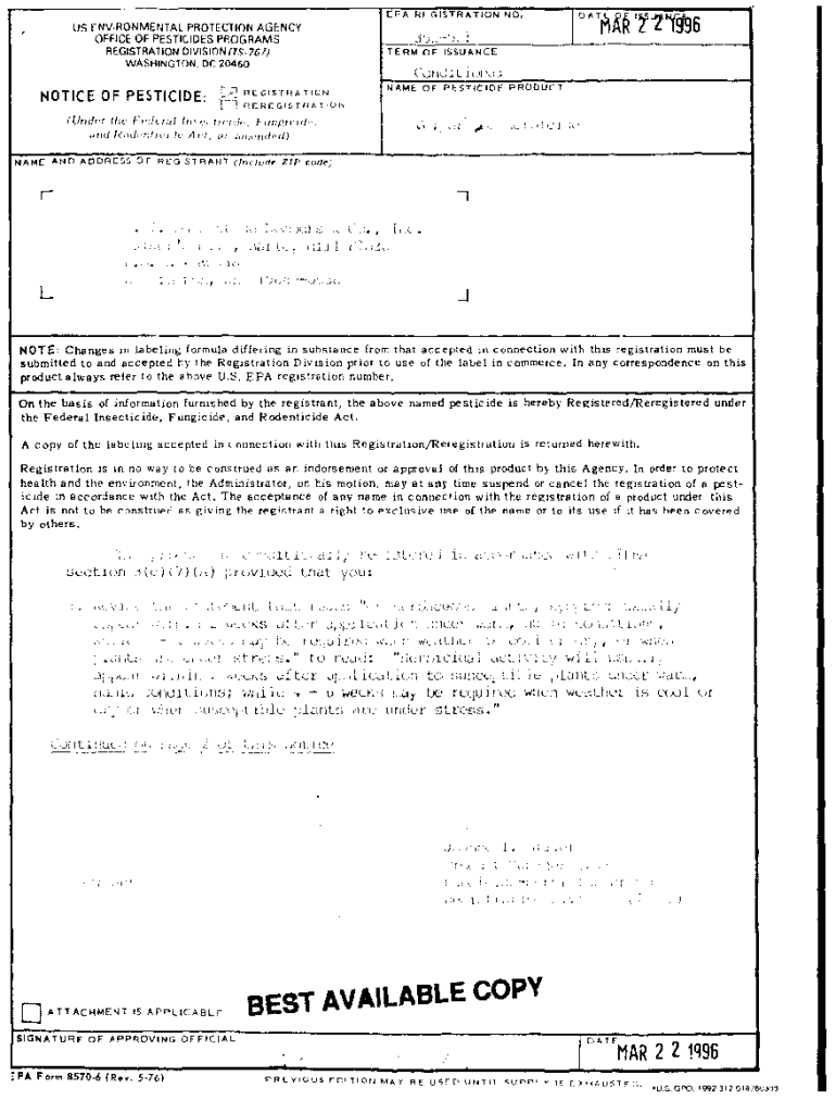 Fillable Online U.S. EPA, Pesticide Product Label, DUPONT VELPAR DF ...