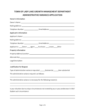 Fillable Online www.ladylake.orgwp-contentuploadsTOWN OF LADY LAKE ...