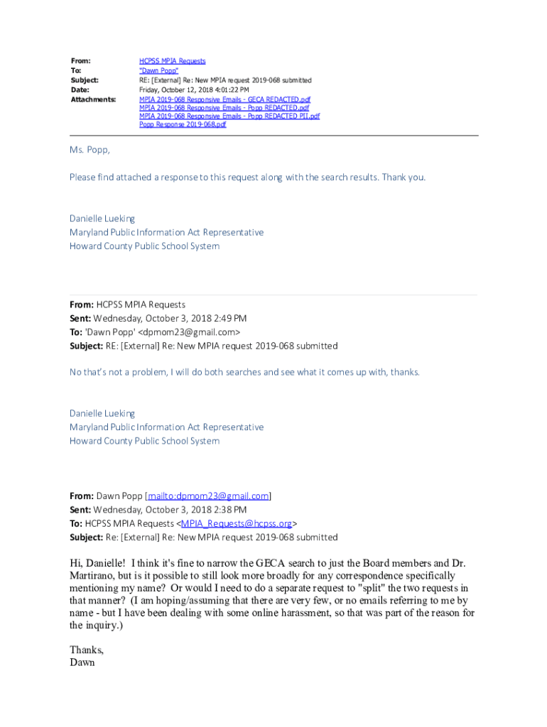 Fillable Online mpia.hcpss.org sites defaultFrom: Anissa Dennis To ...