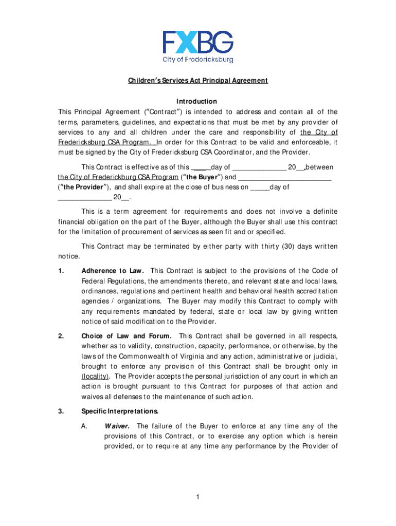 Fillable Online www.orland135.orgcmslib8Principal Sample AGREEMENT ...