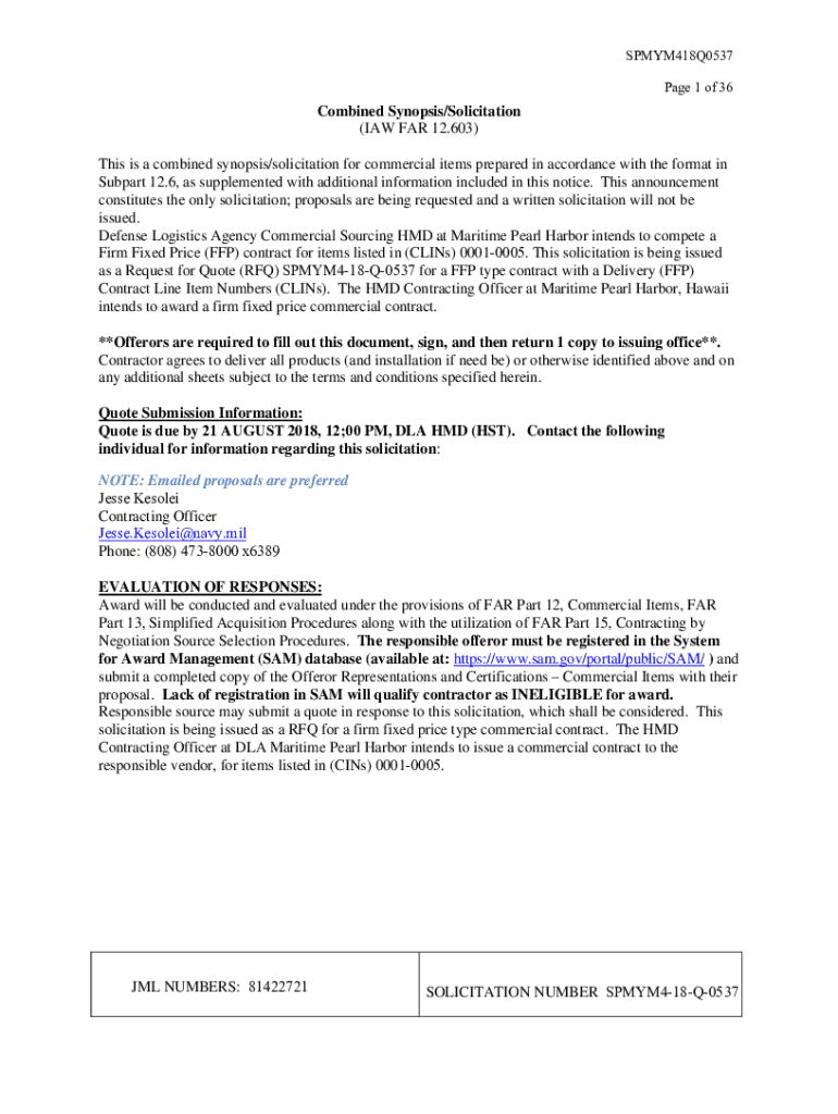 Fillable Online origin-www.acquisition.govfar1212.603 Streamlined ...