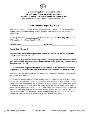 Fillable Online Devocalization Reporting Form Fax Email Print - pdfFiller